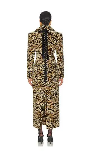 MARKGONG Jacquard Fitted-waist Coat