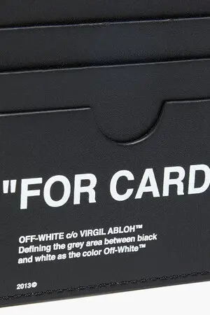 Off-White Printed Leather Cardholder