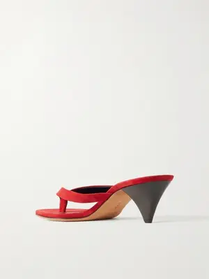 JUDE Rooty Suede Sandals - Red