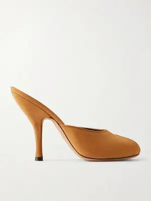 JUDE Date Suede Mules - Brown