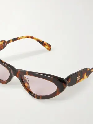 Miu Miu Cat-eye Acetate Sunglasses - Tortoiseshell
