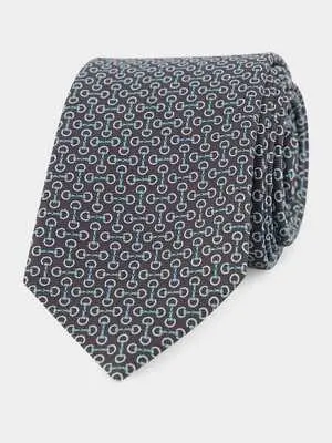 Gucci Horsebit Silk Jacquard Neck Tie - Multicolour