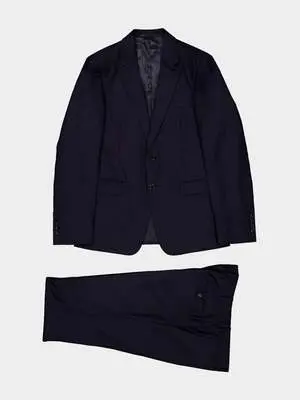 Prada Navy Wool-cashmere Slim Suit - Blue