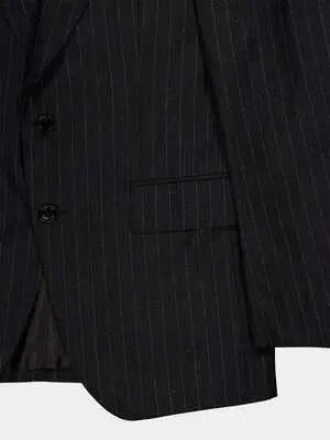 TOM FORD Dark Wool Pinstripe Blazer - Grey