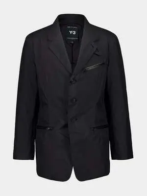 Y3 Single-breasted Gtx Blazer - Black