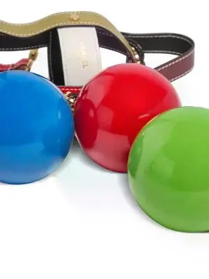 LANCEL Leather Petanque Set