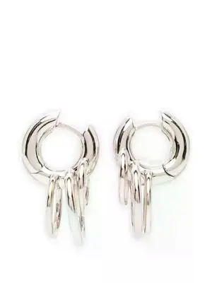 PANCONESI Pierced Hoop Earrings - Silver