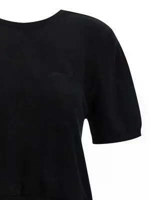 GANNI Embroidered Bare-back Sweater - Black