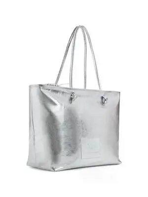 V°73 Logo-patch Leather Tote Bag