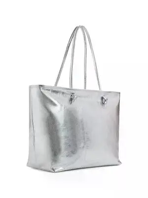 V°73 Logo-patch Leather Tote Bag