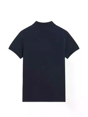 Maison Kitsuné Fox-patch Polo Shirt - Blue