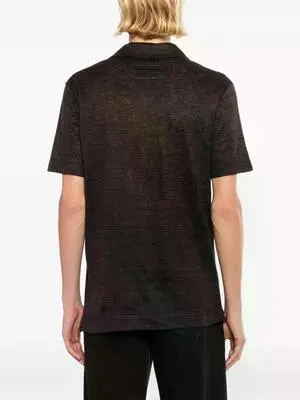 Zegna Oasi Lino Polo-collar T-shirt
