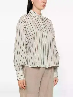 Brunello Cucinelli Striped Shirt - Neutrals