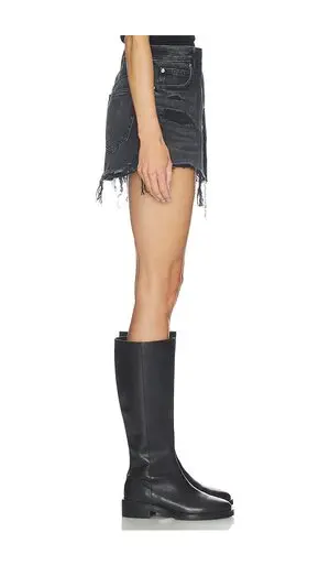 Alexander Wang Distressed Double Layer Skort In . Also - Charcoal