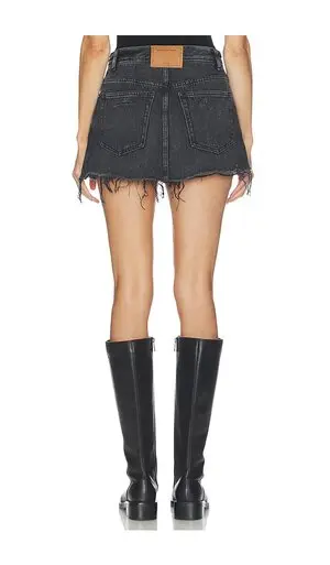 Alexander Wang Distressed Double Layer Skort In . Also - Charcoal