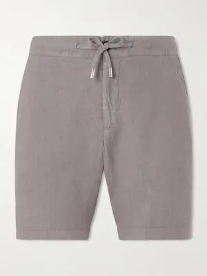 Mr P. Straight-leg Garment-dyed Linen Bermuda Shorts