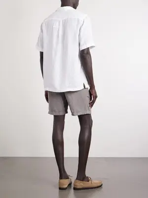 Mr P. Straight-leg Garment-dyed Linen Bermuda Shorts
