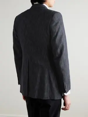 Husbands Slub Cotton And Hemp-blend Twill Blazer