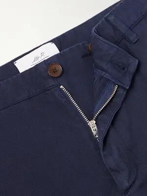 Mr P. Barrel-leg Cotton-twill Trousers