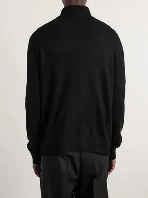 Mr P. James Cashmere Half-zip Sweater - Black