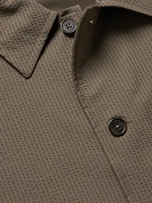 Nn07 Blaze 10038 Striped Seersucker Overshirt