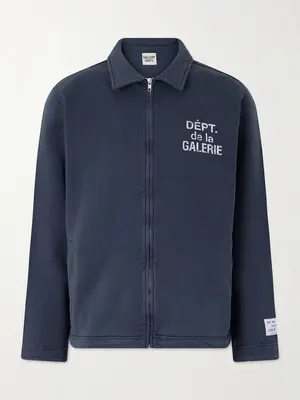 GALLERY DEPT. Logo-print Cotton-jersey Jacket - Black