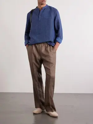 Mr P. Herringbone Linen Shirt