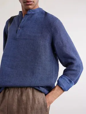 Mr P. Herringbone Linen Shirt