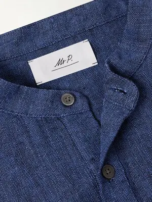 Mr P. Herringbone Linen Shirt