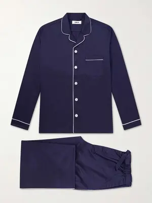 TEKLA Chelsea Cotton-satin Pyjama Set