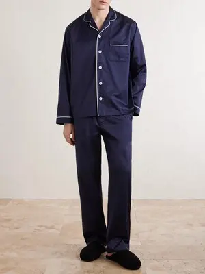 TEKLA Chelsea Cotton-satin Pyjama Set