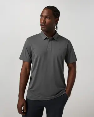 Vuori Short Sleeve Travellite Polo - Dark Pewter