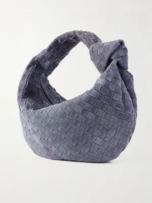 Bottega Veneta Jodie Small Intrecciato Suede Tote - Blue