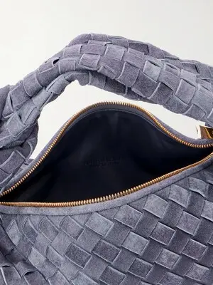 Bottega Veneta Jodie Small Intrecciato Suede Tote - Blue