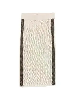 Pinko Knitted Striped Skirt - Neutrals