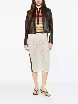 Pinko Knitted Striped Skirt