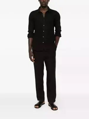 120% Lino Long-sleeve Shirt - Black