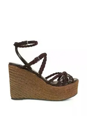 JIMMY CHOO Nyra Braided Platform Sandals - Brown