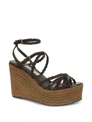 JIMMY CHOO Nyra Braided Platform Sandals - Brown
