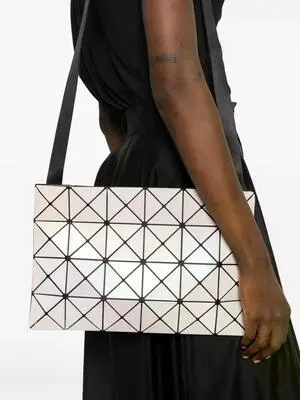 Issey Miyake Geometric-design Shoulder Bag - Neutrals