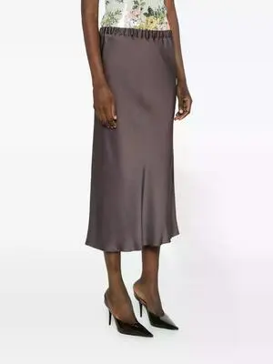 Antonelli Firenze Orinoco Elastic-waistband Midi Skirt - Purple