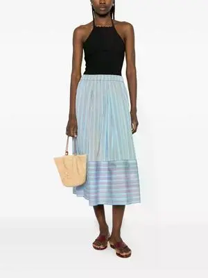 Antonelli Firenze Ibiza Striped Midi Skirt