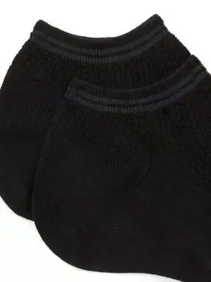 Zegna Stripe-detail Ankle Socks - Black
