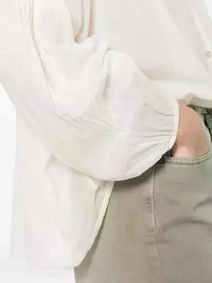 Dixie Buttoned Long-sleeve Shirt - White