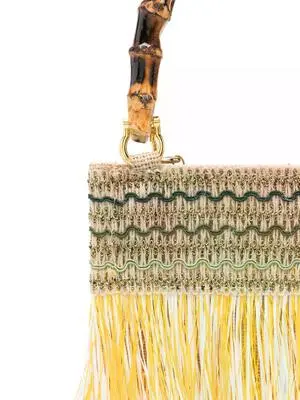 LA MILANESA Small Orchidea Tote Bag With Bamboo Handle