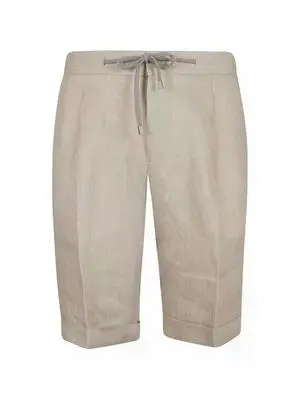 BARBA NAPOLI Drawstring Turn-up Shorts - Neutrals