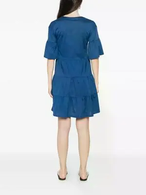 Max Mara V-neck Mini Dress - Blue