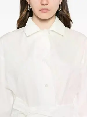 Max Mara Belted Midi Shirt Dress - White