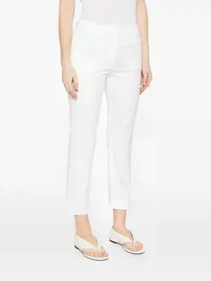Max Mara Cropped Cigarette Trousers - White