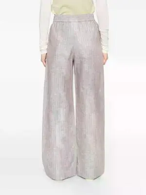 Max Mara Striped Palazzo Pants - Neutrals
